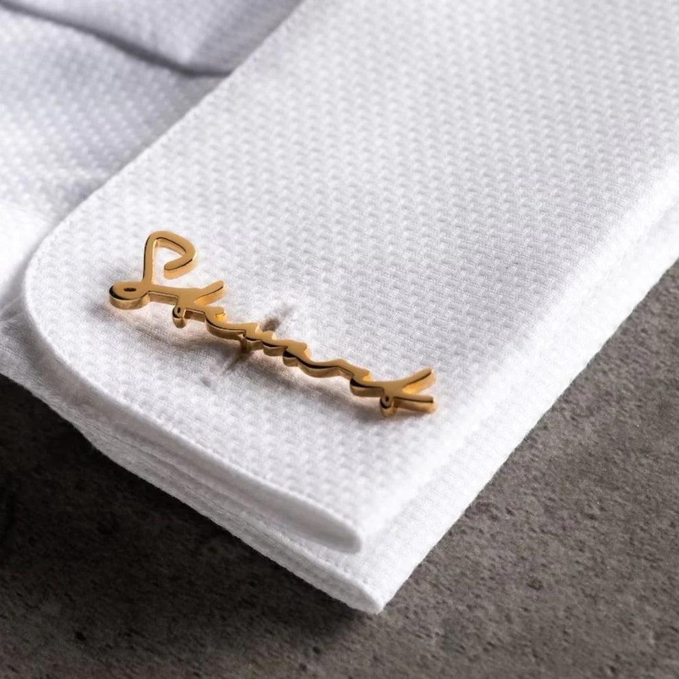 Personalized Signature Style Wedding Cufflinks – ShopMishkaJewels